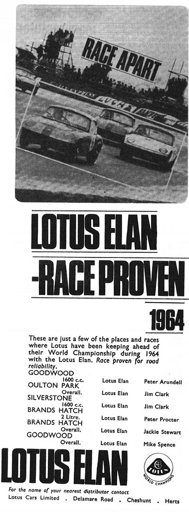 1964 Lotus Racing Ad - Advertisements - LotusElan.net