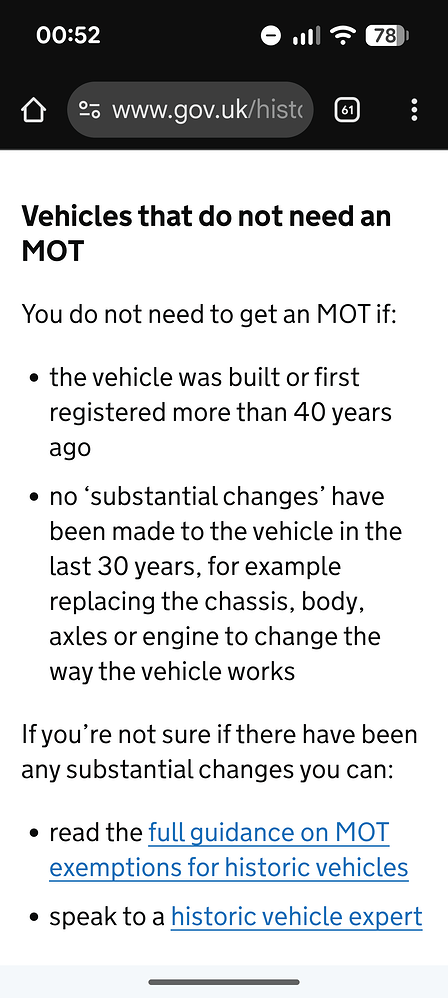 MOT Exemption - Plus 2 Discussions - LotusElan.net