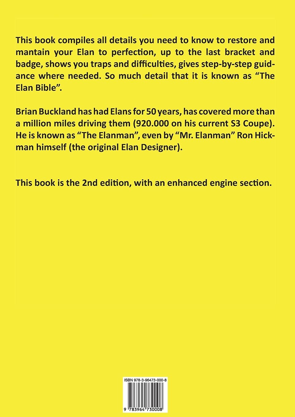 The Rebuilding of a Lotus Elan: Addendum Engineering Workshop Manual by ...