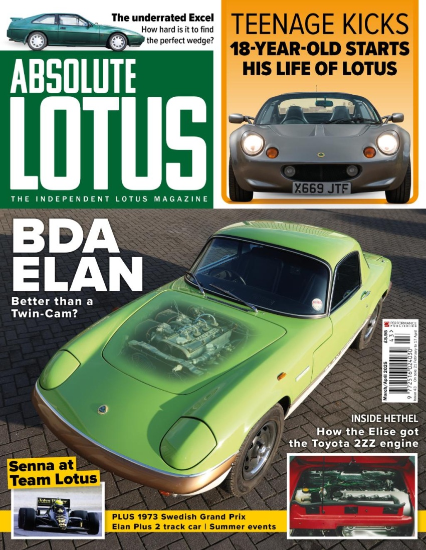 Absolute Lotus magazine issue 43 Featuring Elan with BDA - Free Parking - LotusElan.net