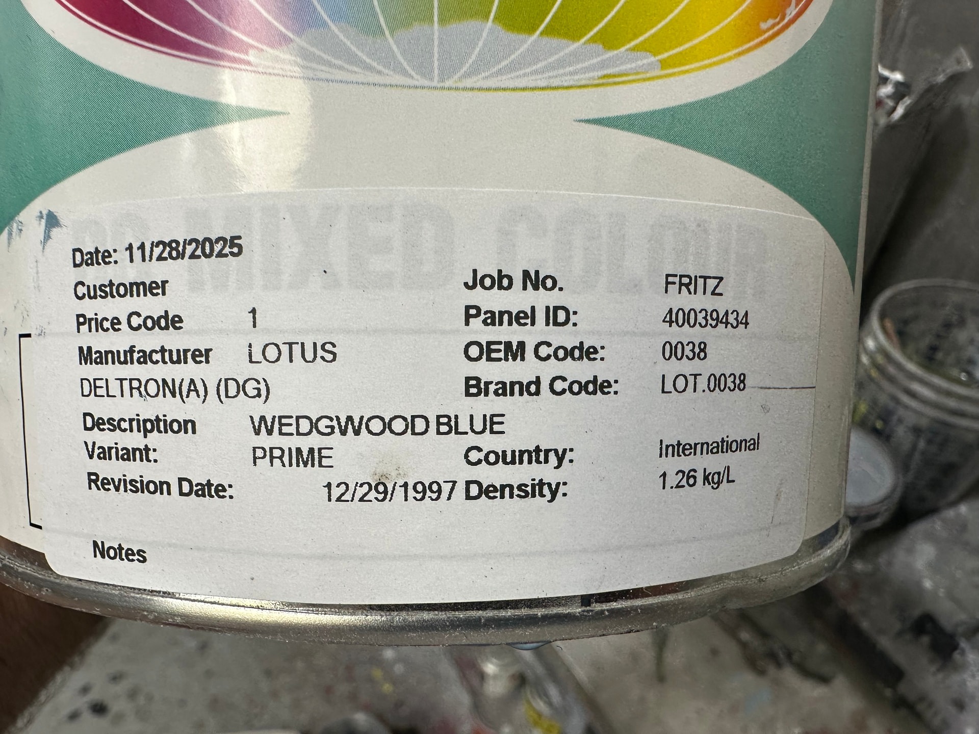 Medici Blue paint codes …… - Elan Discussions - LotusElan.net